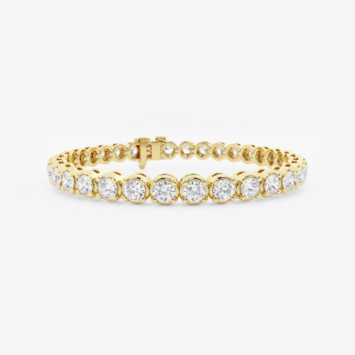 10 Ctw Round Lab Grown Diamond Four Prong Tennis Bracelet 6 Inches