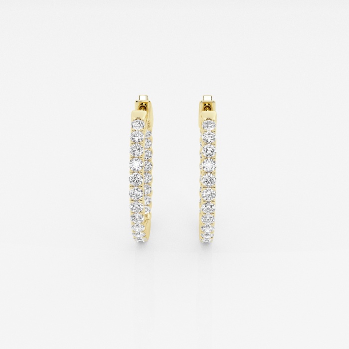 Lab Grown Diamond Hoop Earrings | Lab Diamonds