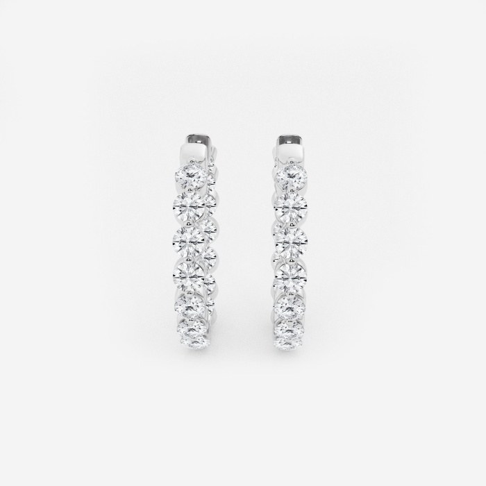Lab Grown Diamond Hoop Earrings | Lab Diamonds