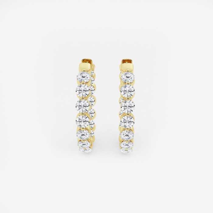 Lab Grown Diamond Hoop Earrings | Lab Diamonds