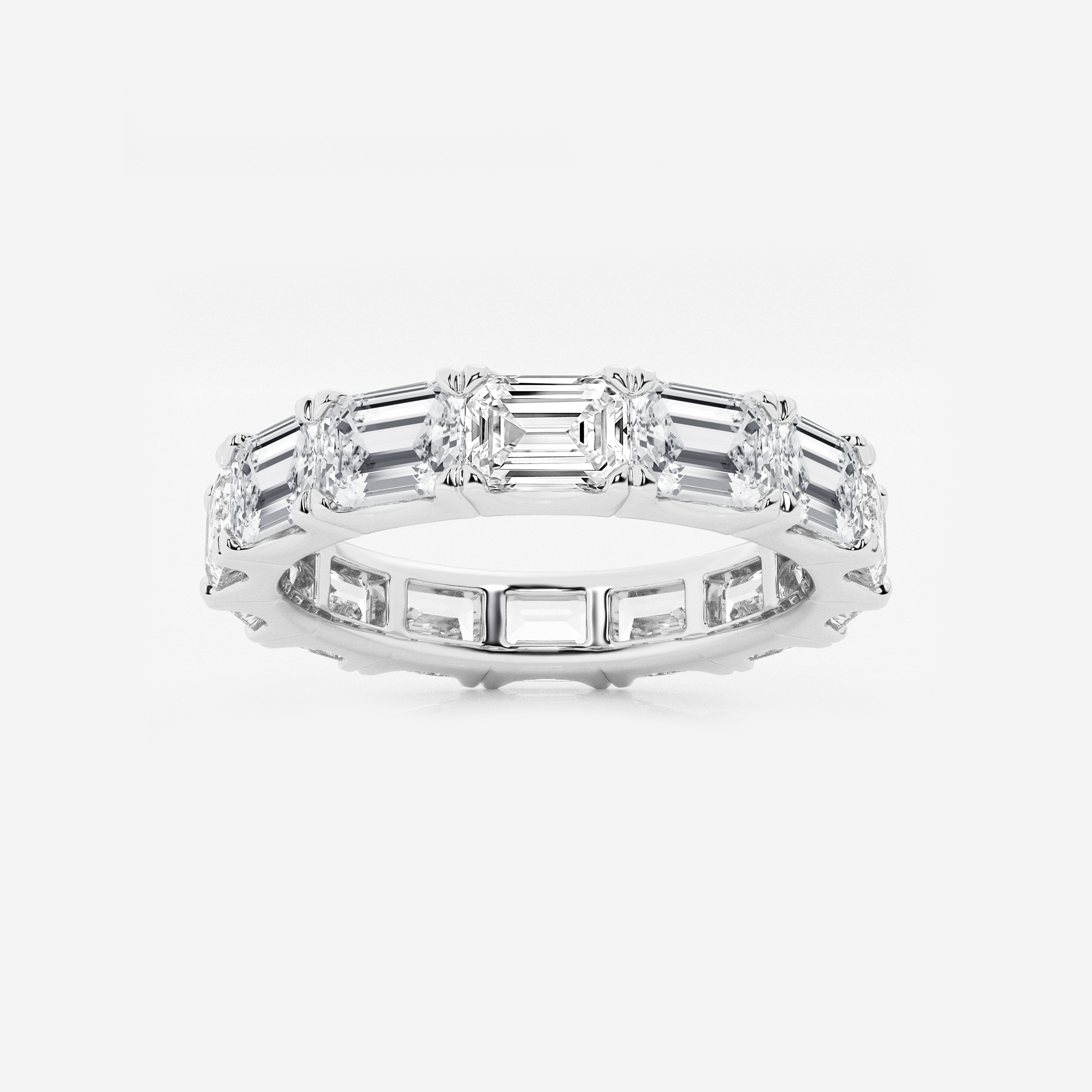 5 ctw East-West Emerald Lab Grown Diamond Eternity Band - Grownbrilliance