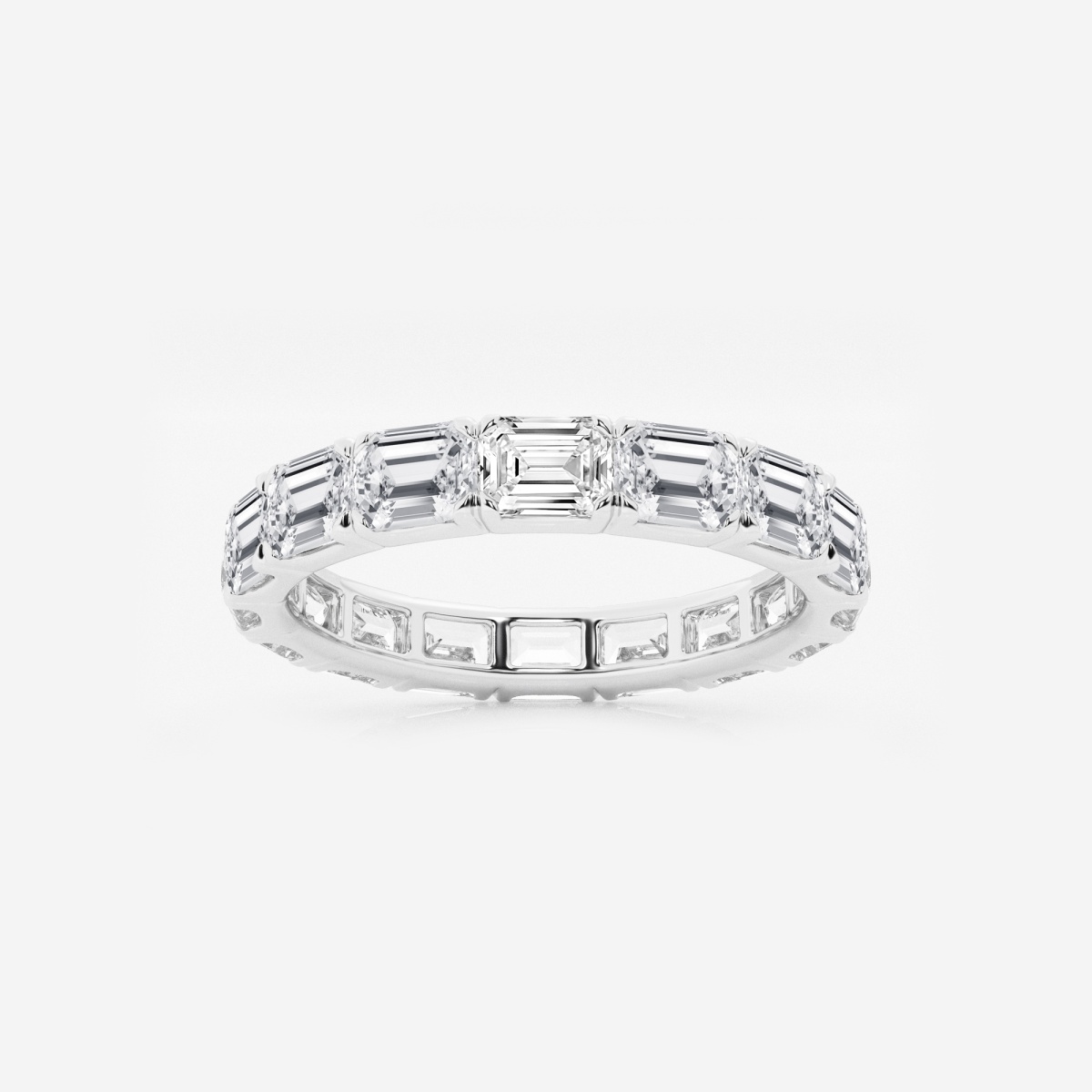 3 ctw East-West Emerald Lab Grown Diamond Eternity Band - Grownbrilliance